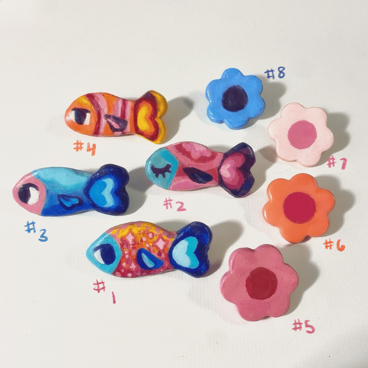 handmade clay pins 𓆜 | rileesart