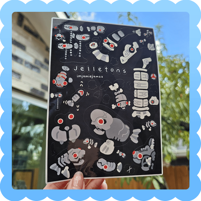 jelletons ️ waterproof vinyl sticker sheet | jeanini's art shop