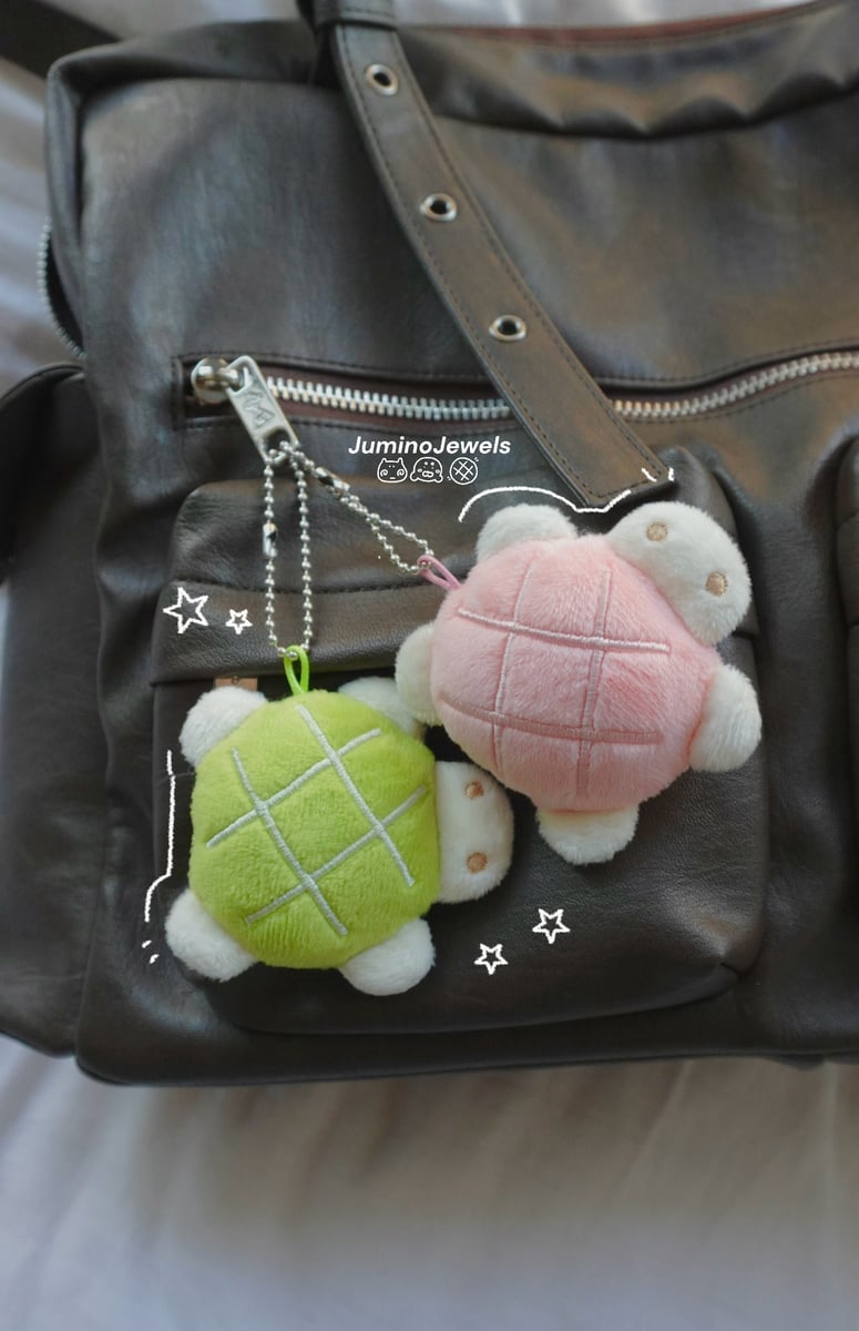 Mini Plush Turtle-pan Bag Charms! | Jumino Jewels