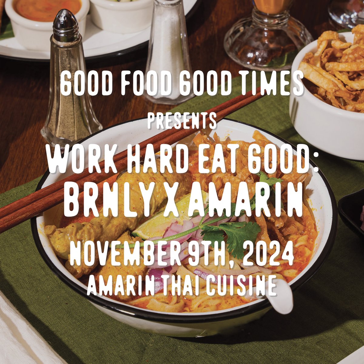 Work Hard Eat Good: BRNLY x AMARIN Event Ticket | goodfoodgoodtimes