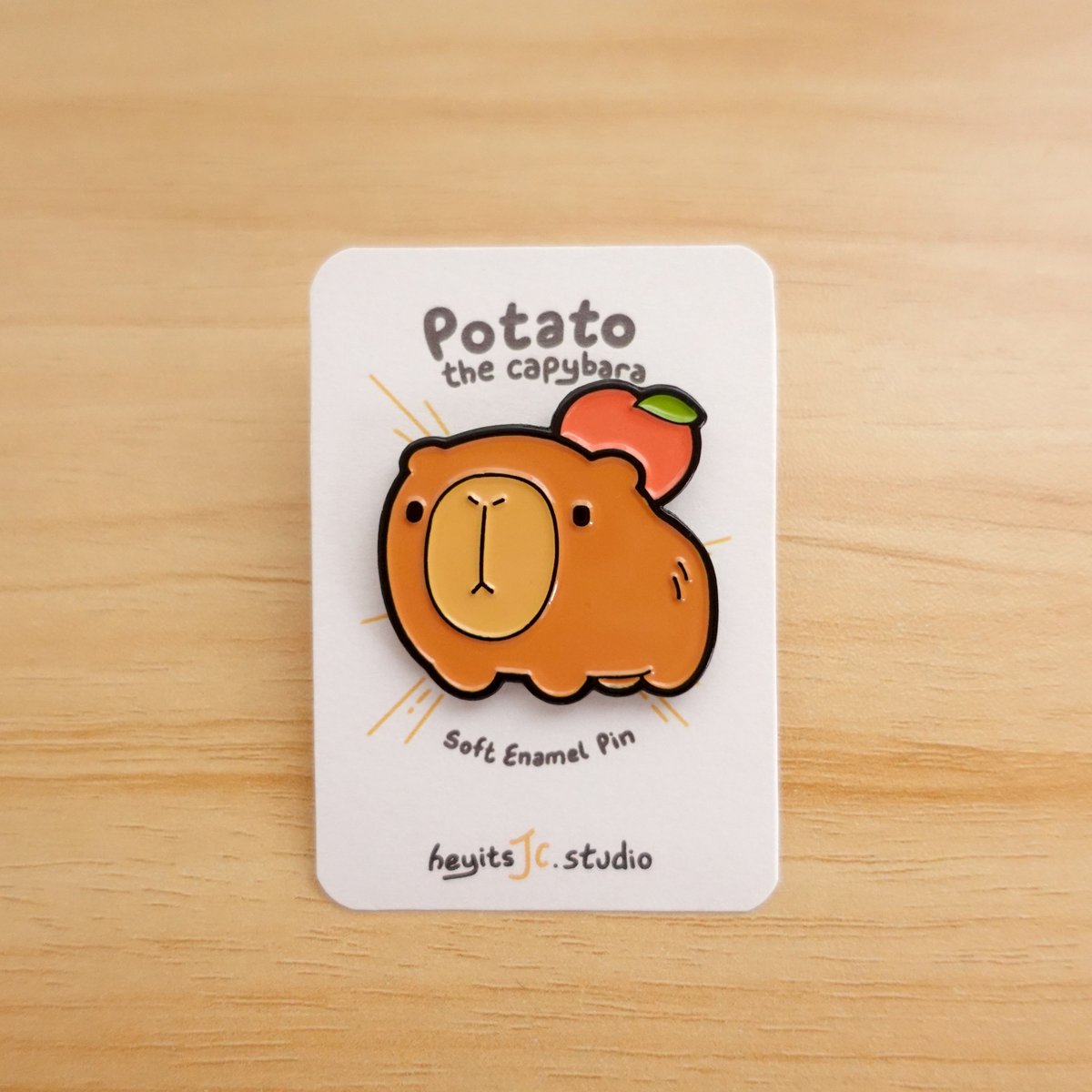 Potato the capybara | Enamel Pin | Hey it's JC