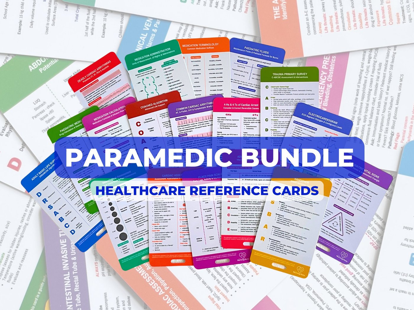 Paramedic Bundle Healthcare Reference Cards | The Nursing Note