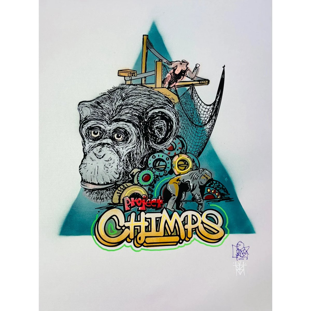 Project Chimps 5 Layer Silkscreen | Tryst Trigger Artworks