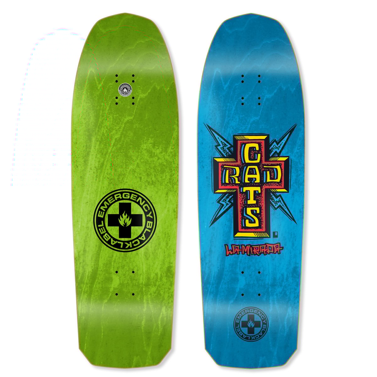 "RAD CATS" 10" Cross Shape | Black Label Skateboards