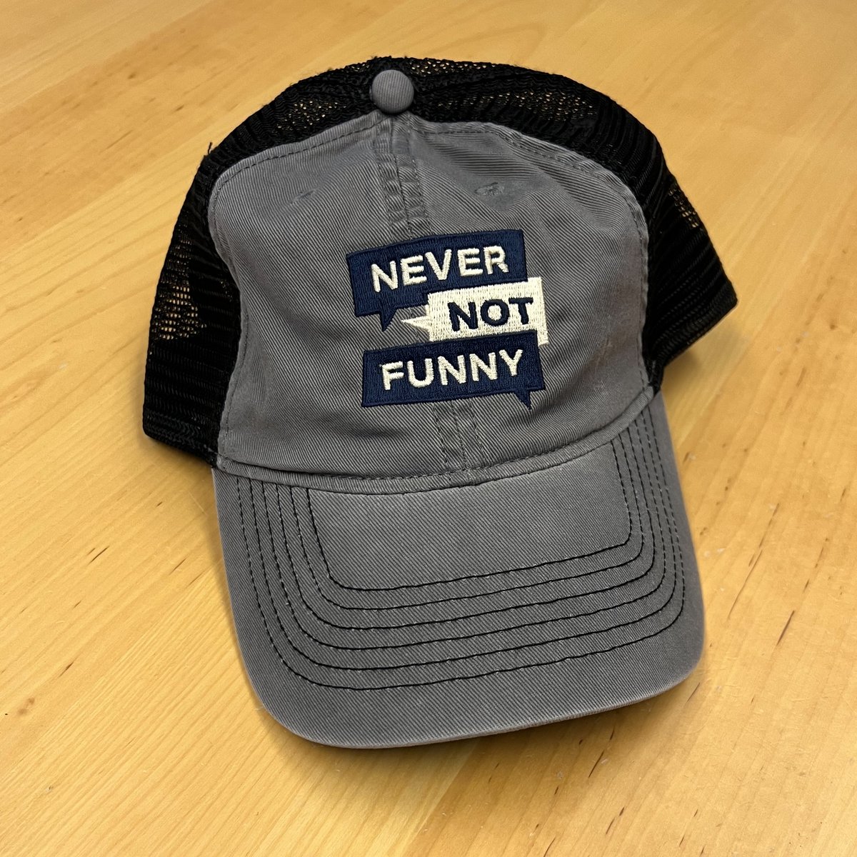 NNF Logo Hat - Grey Mesh | Never Not Funny - Sidewalk Sale