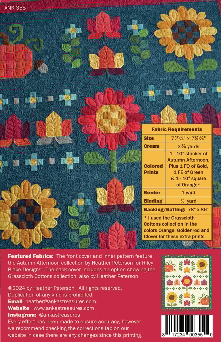 Autumn Afternoon Paper Pattern | Anka's Treasures