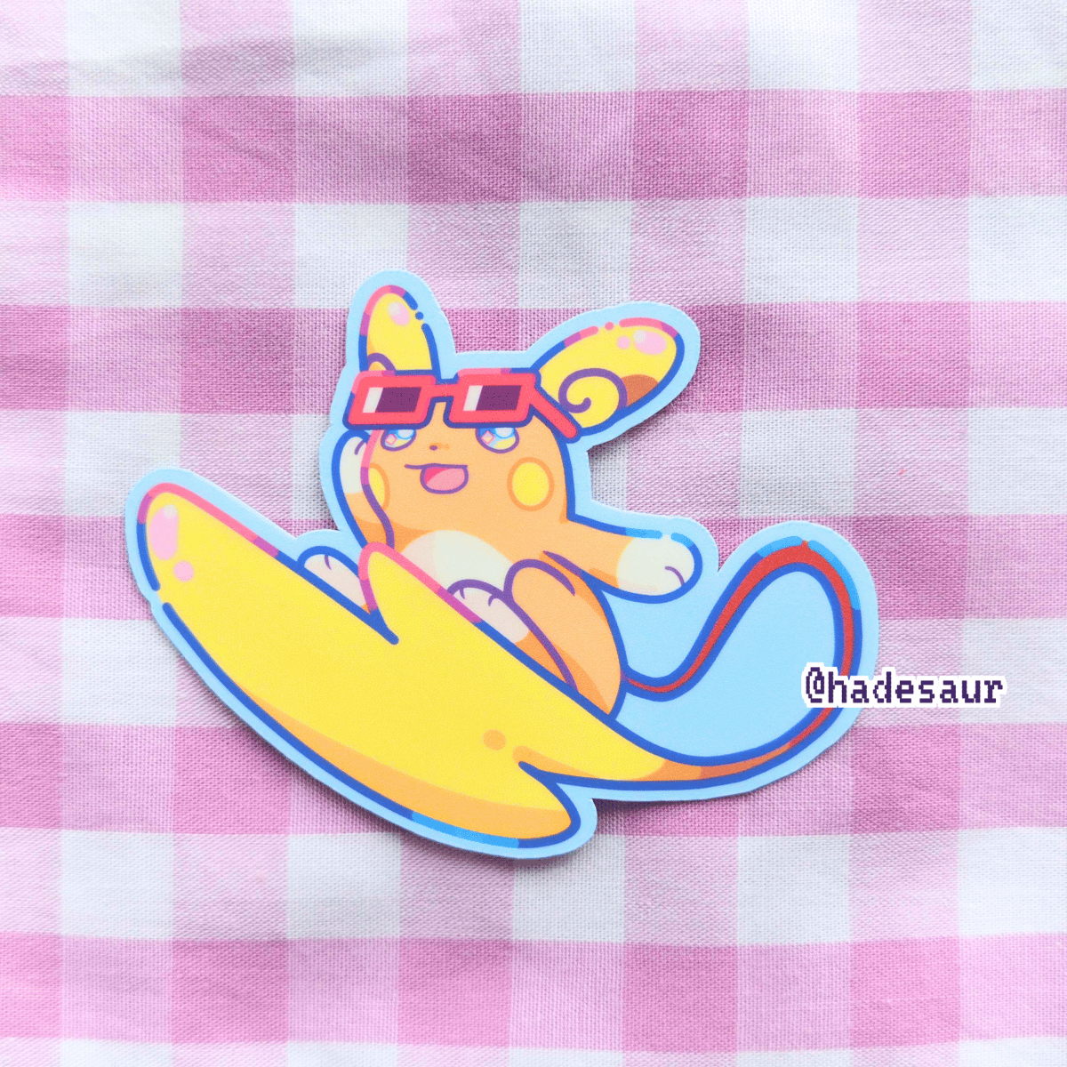 Alolan Raichu Noggles Waterproof Matte Vinyl Sticker | hadesaur