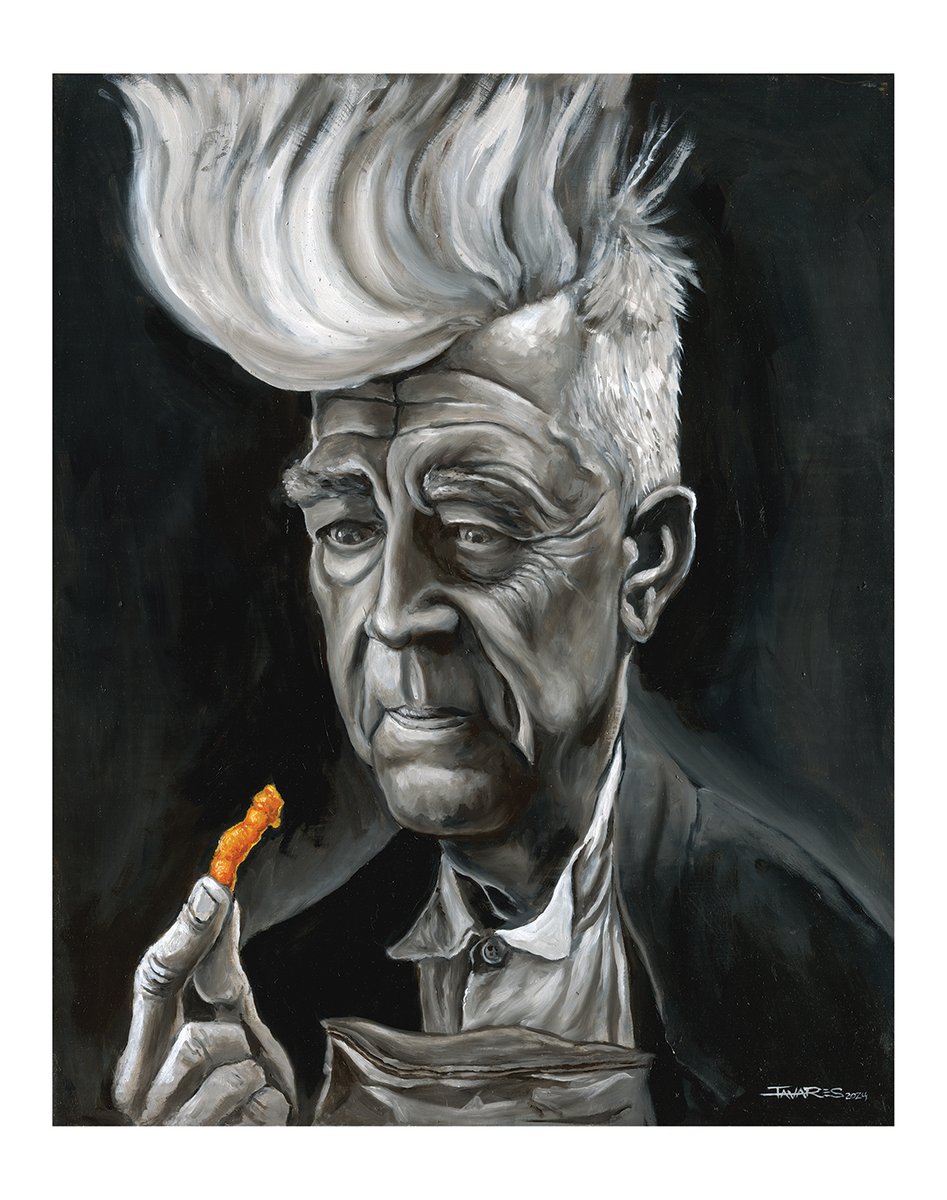 "Portrait Of David Lynch Eating A Cheeto" Print | Mark Tavares ...