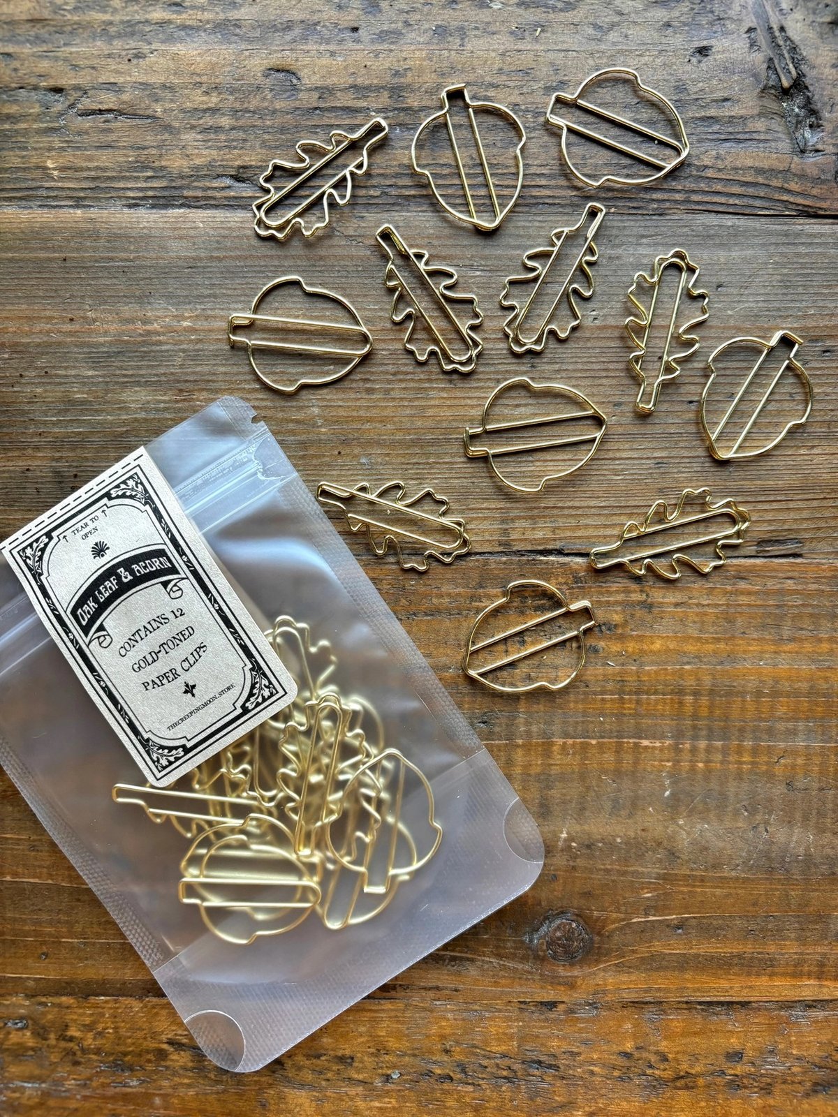Oak Leaf & Acorn Paper Clip Set | The Well-Appointed Desk Shop