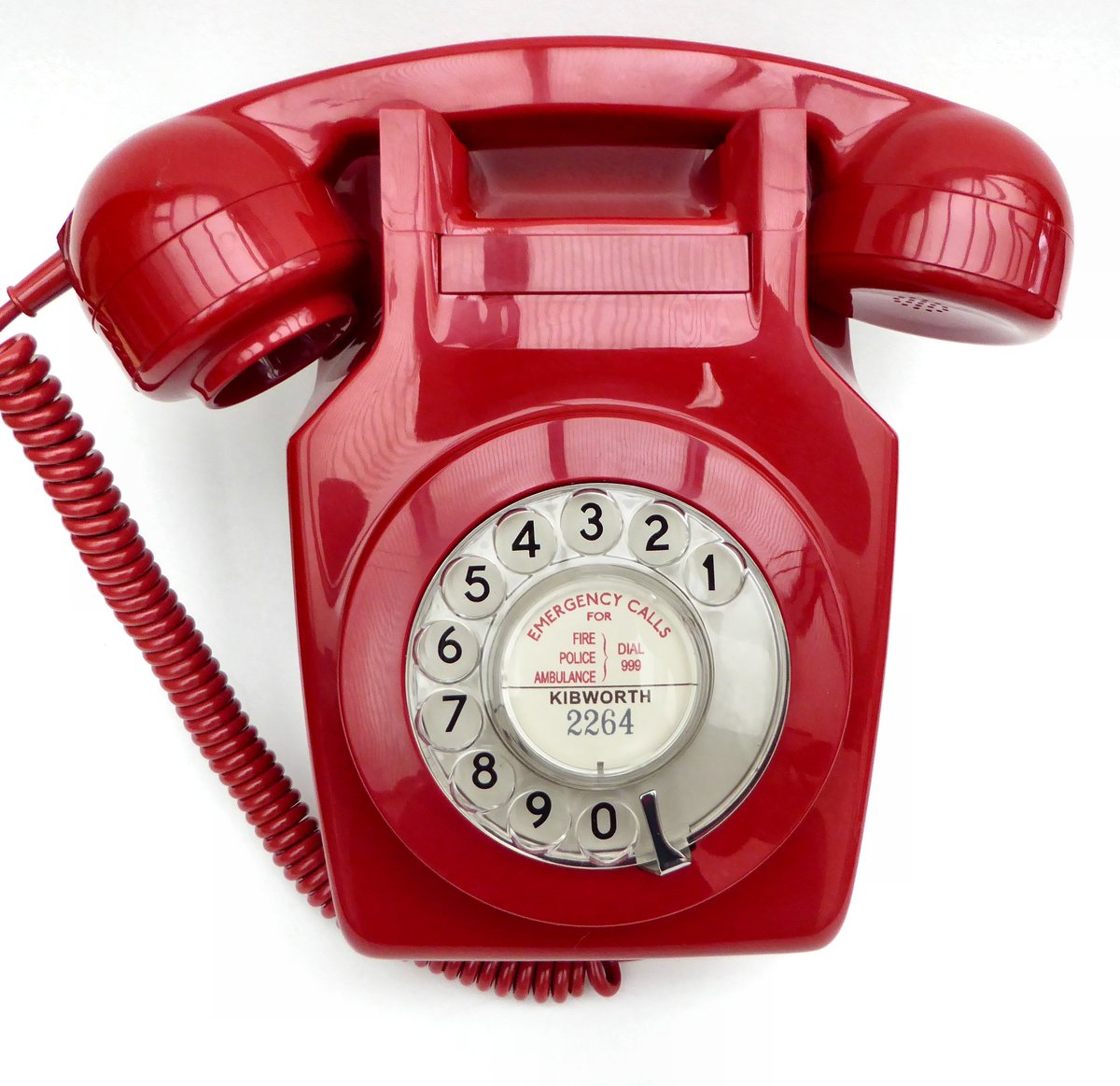 Red GPO 741 Wall Telephone - for all domestic VoIP services. BT Digital ...