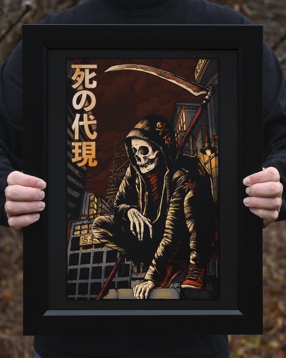 "Modern Death" Red Variant Fine Art Print | SpaceWolf