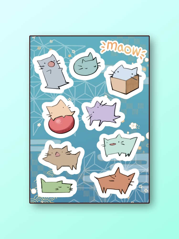 "Maow" Sticker Sheet | raneblu