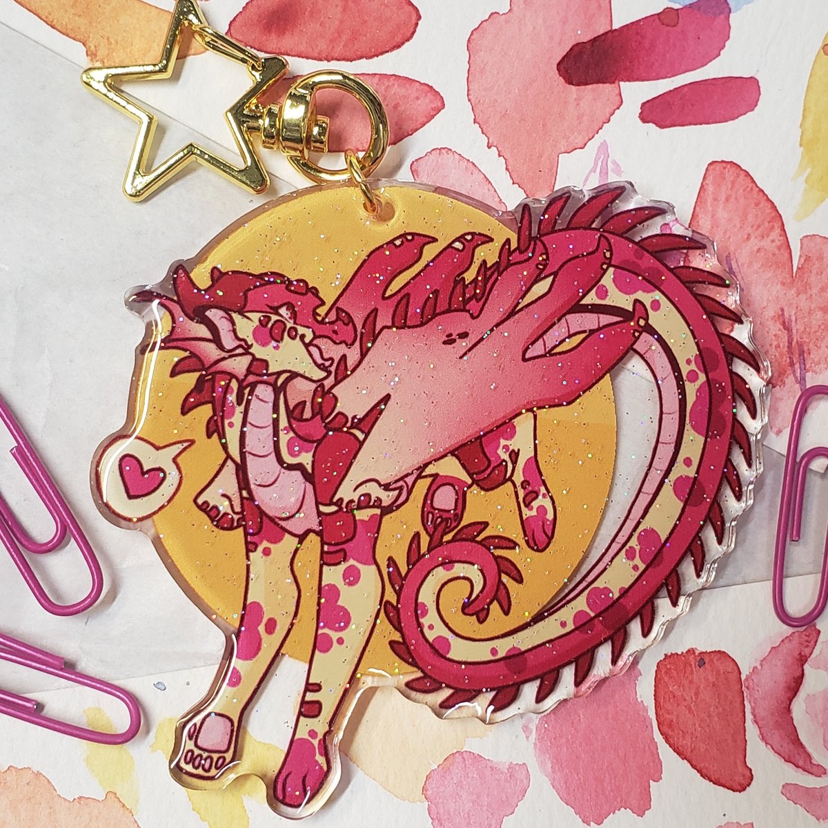 Kinkajou Acrylic GLITTER Keychain | Cyprus