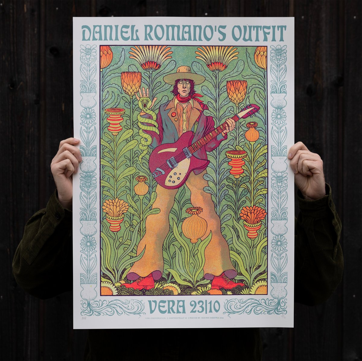 Daniel Romano's Outfit// Screenprinted Gig poster | Douwe Dijkstra
