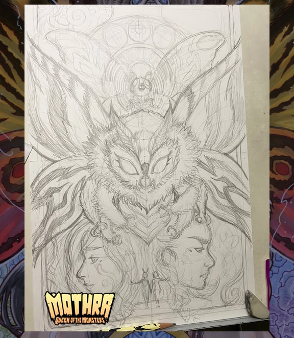 MOTHRA: QUEEN OF THE MONSTERS #1 Original Cover Art | Matt Frank Art
