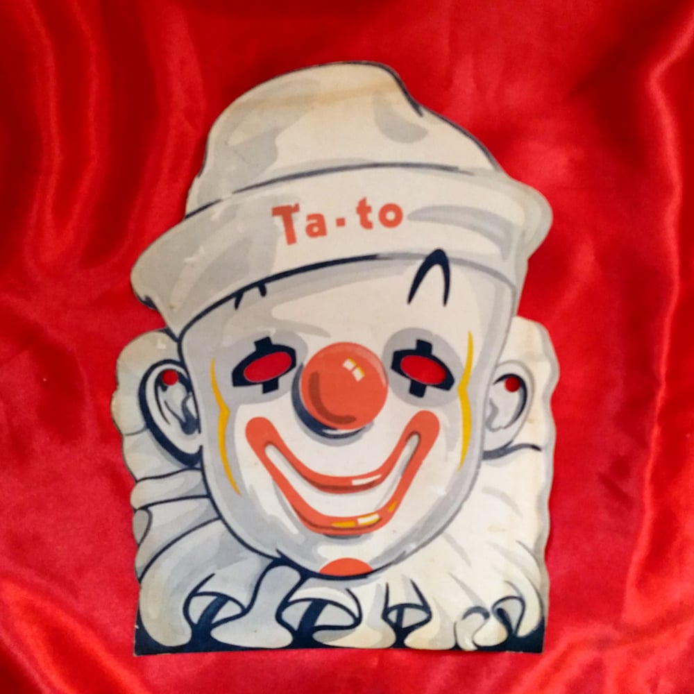 Ta-to (The Clown) - Red Dot Potato Chips Mascot Mask (1940's) | Phony Face
