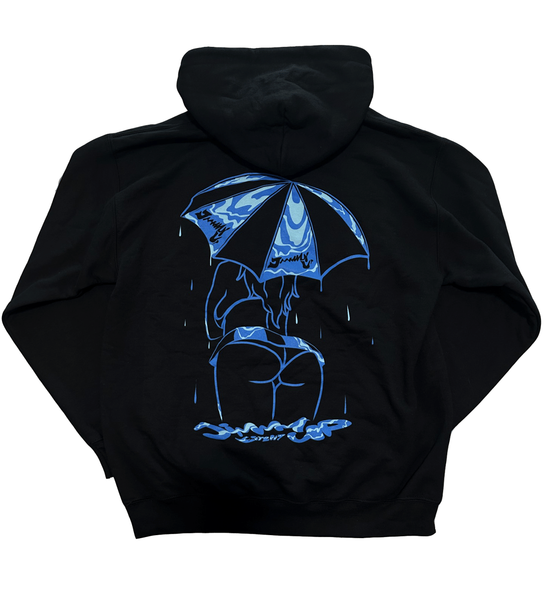 Umbrella Girl Rain Drip Hoodie (4xl/5xl) | Jimmy Up