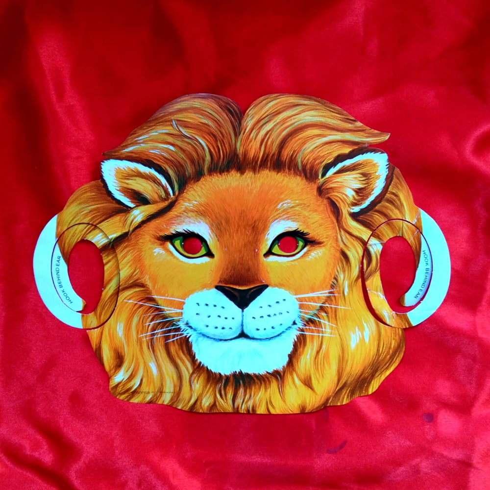 Lucius (The Lion) - New York Hilton Hotel - MPI Childrens Menu mask (1960s) | Phony Face