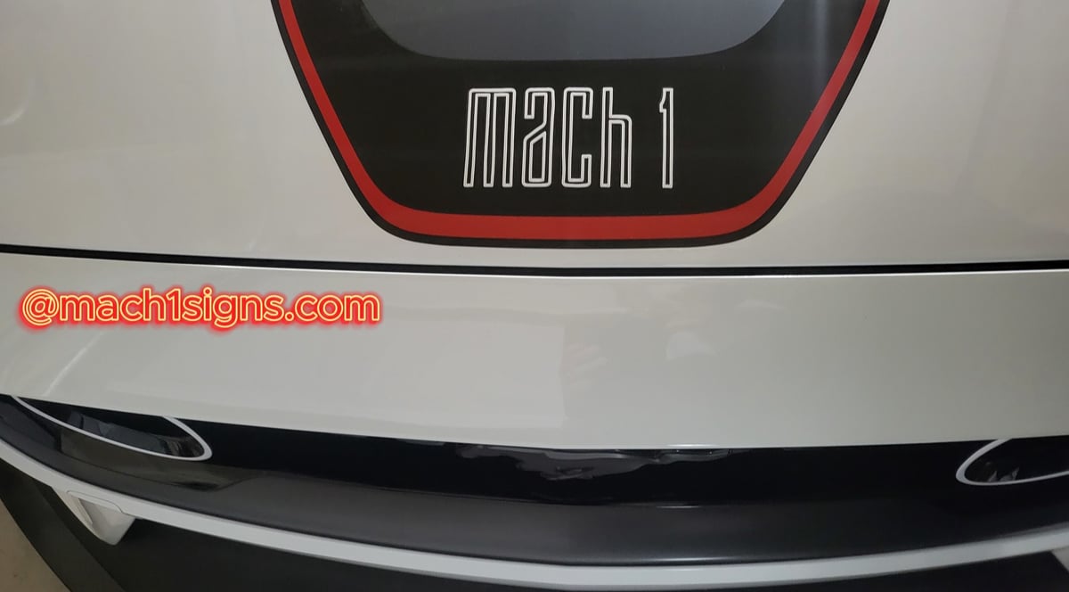Mach 1 Ford Mustang Hood Decal Overlay | Mach 1 Signs