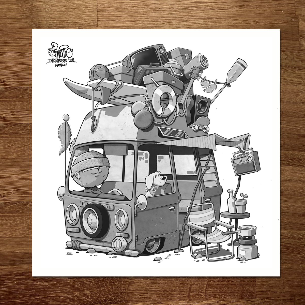 Nomad - Inktober Print | Growl & Grandeur