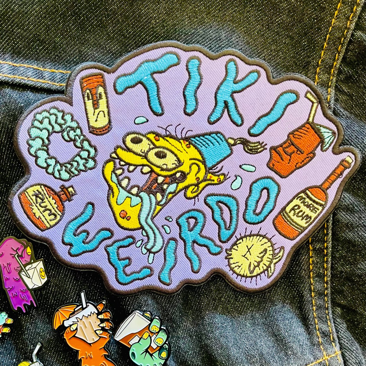 TIKI WEIRDO 6" Full-Color Embroidered Sew-On/Iron On Patch | The Black ...