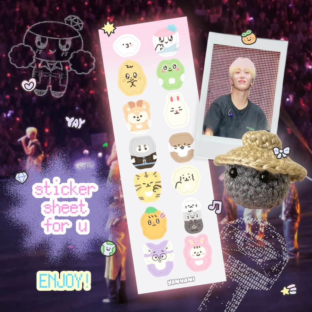 *MINI*TEEN STICKER SHEET | YANYANI