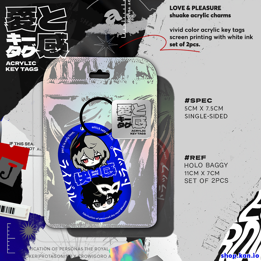 LOVE & PLEASURE Shuake Charms / persona5 | pinkish cold grey