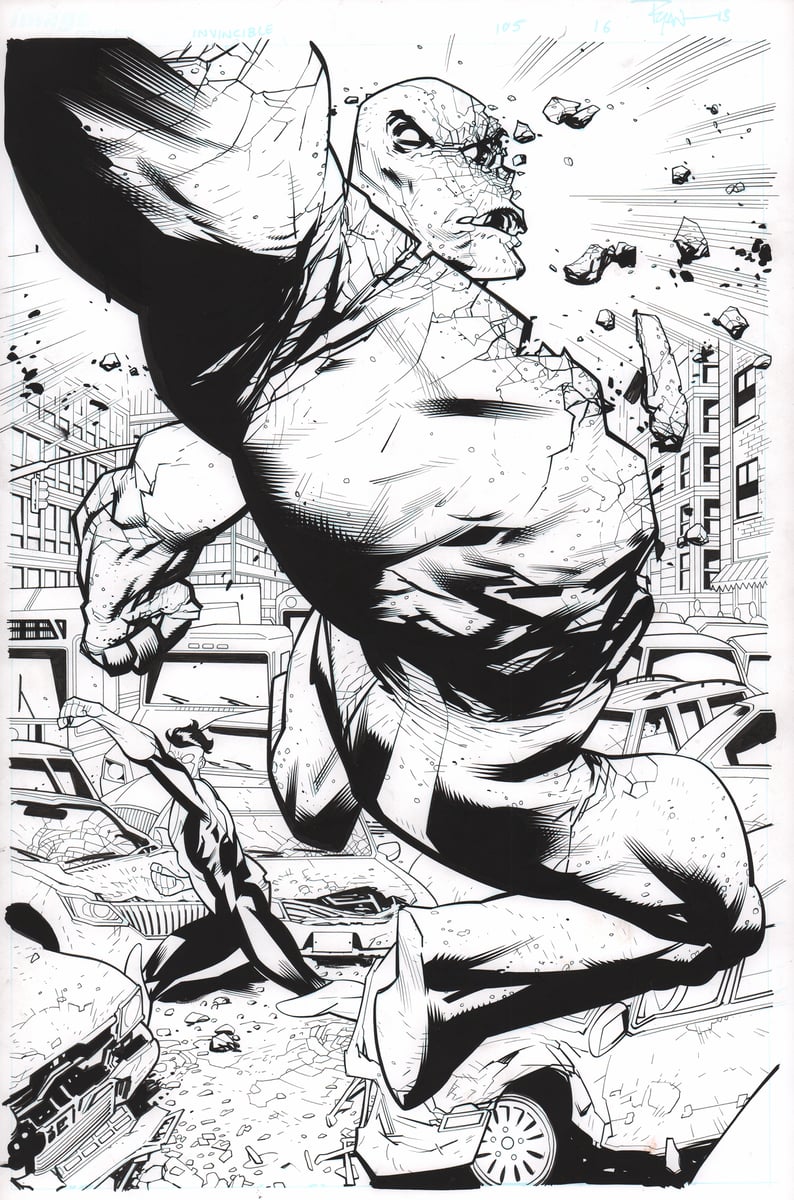 Invincible original art | cliff rathburn