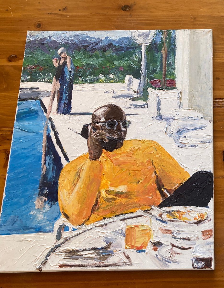 Sam Evans Art — Marcellus original on canvas alternate version