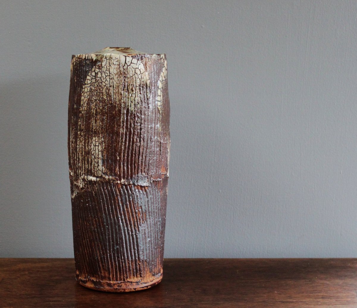Textured stem vase | Tim Lake Ceramics