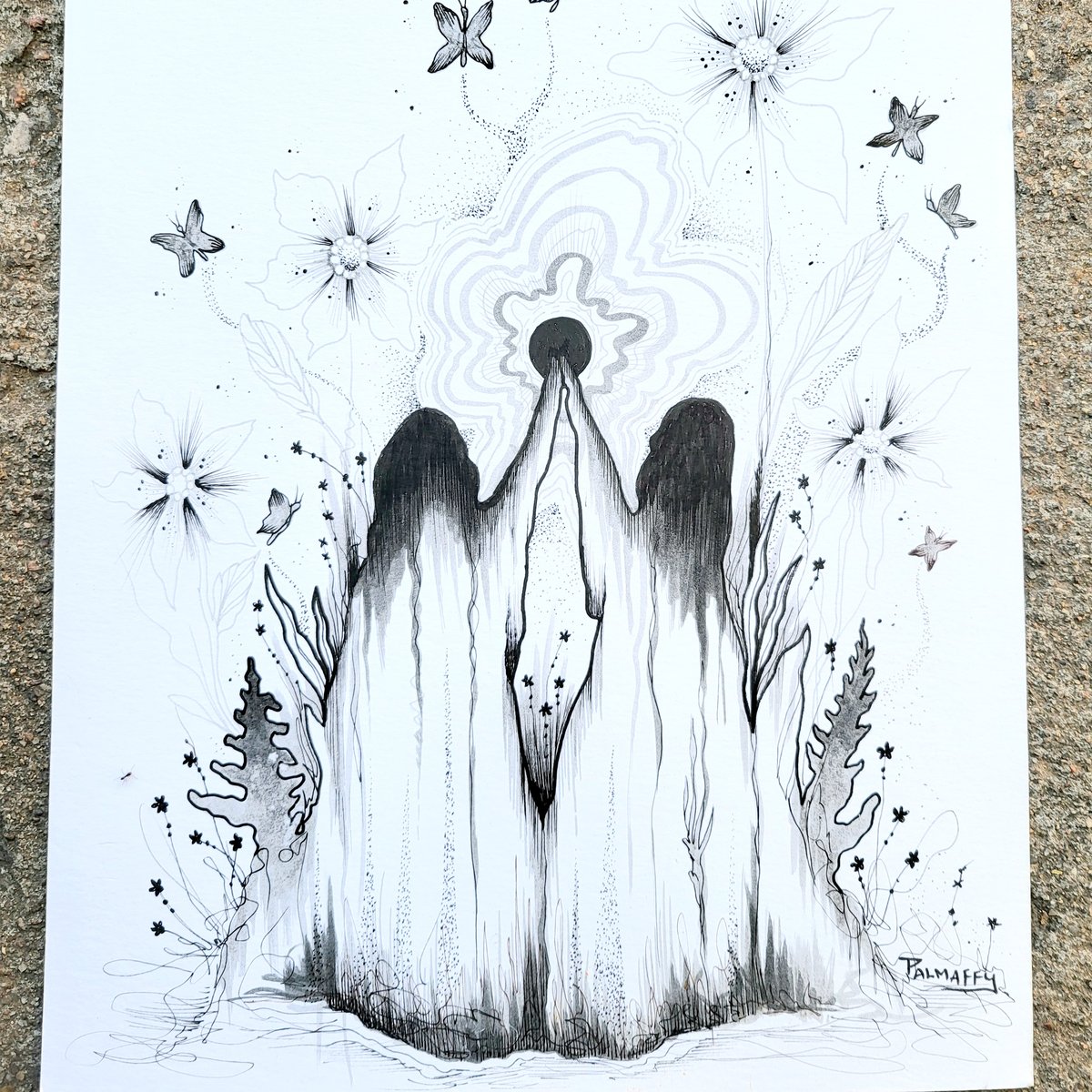 Good Vibrations Original Drawing | The Art of Alexis Palmaffy