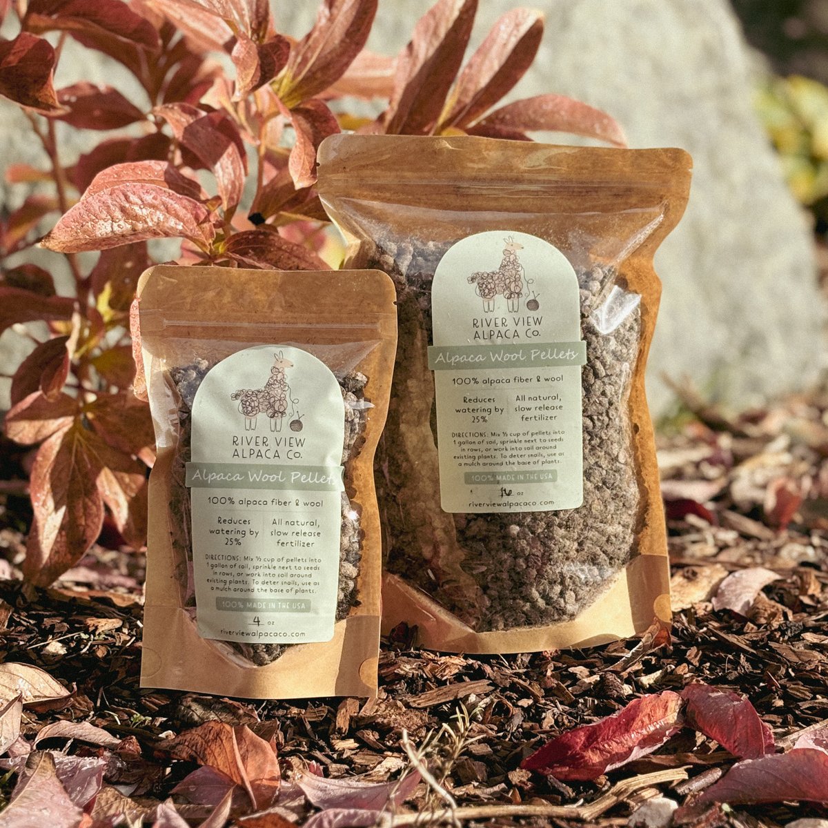 Alpaca Wool Pellets | River View Alpaca Co.