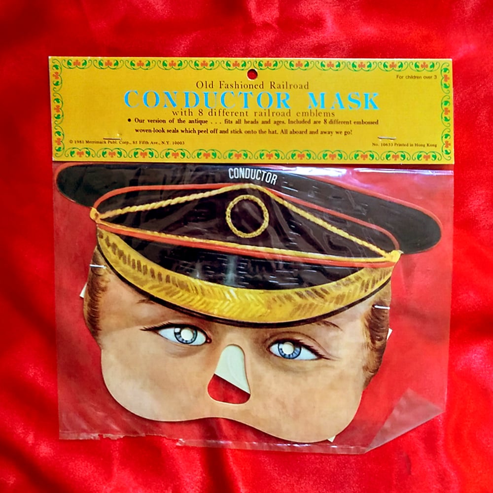 Railroad Conductor Paper Mask (1981) - original package | Phony Face