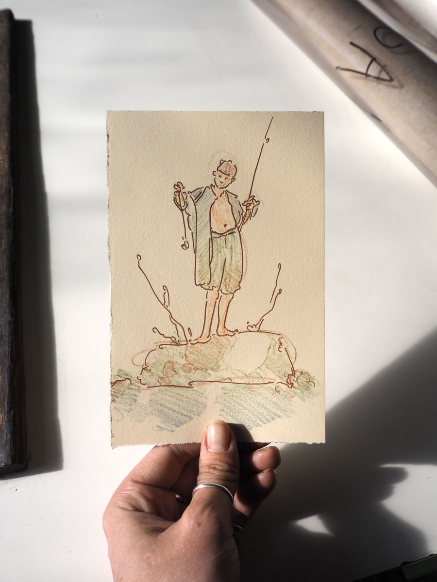 The Fisherman Stone Lithograph Print | Georgia Green