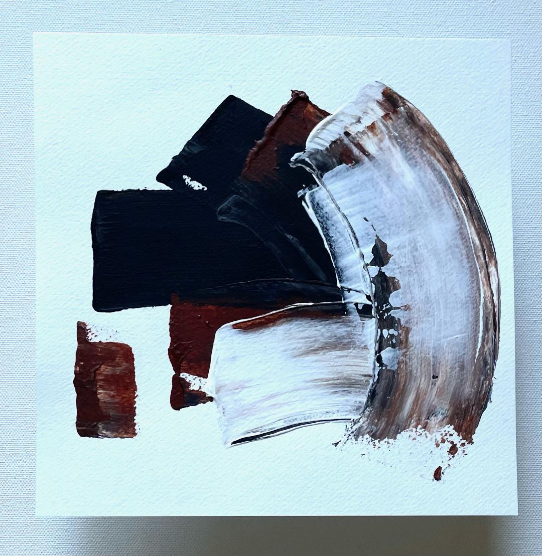 ORIGINAL EXPERIMENT NO. 1 Texture Abstract Painting 8 x 8 Unframed with ...