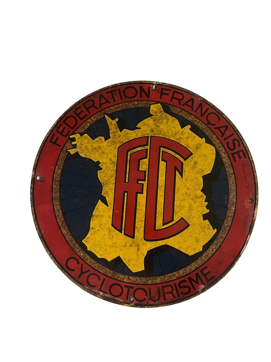 Genuine enamelled plate from the French Cycling Federation | Biciclissima