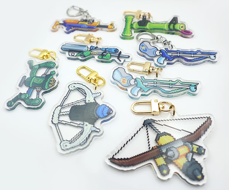 SPLATOON WEAPONS PIXEL ACRYLIC CHARM 2 | Arumikat