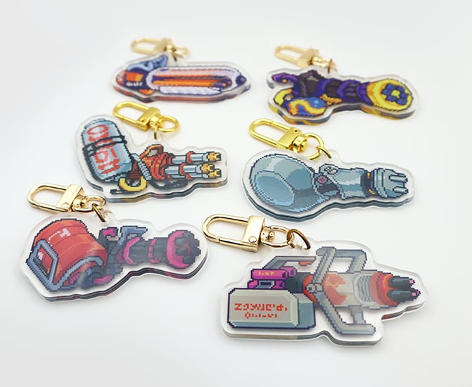 SPLATOON WEAPONS PIXEL ACRYLIC CHARM 3 | Arumikat