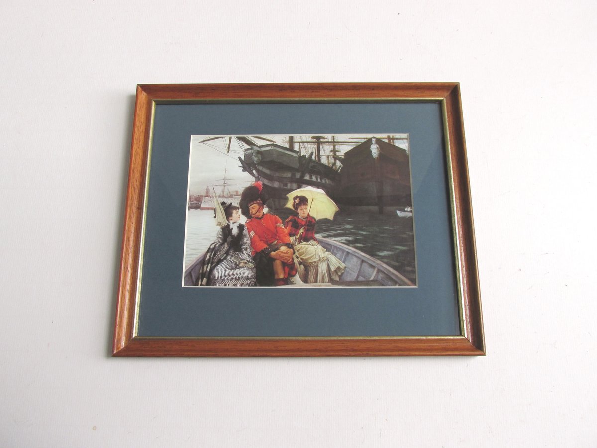 Portsmouth Dockyard by James Tissot (b1836) Vintage Small Art Print ...