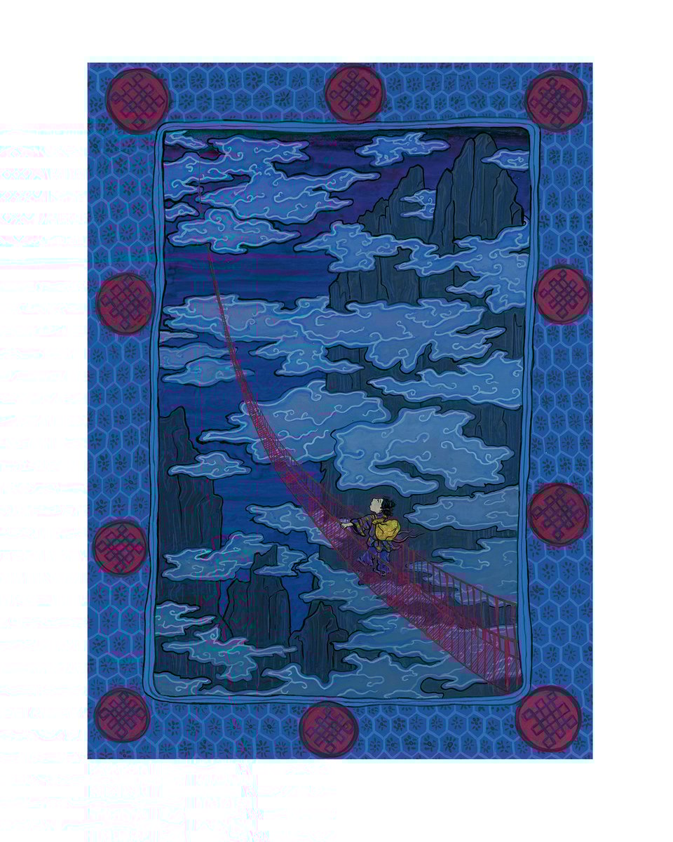 Red Thread Bridge Print | Grace Lin Shoppe