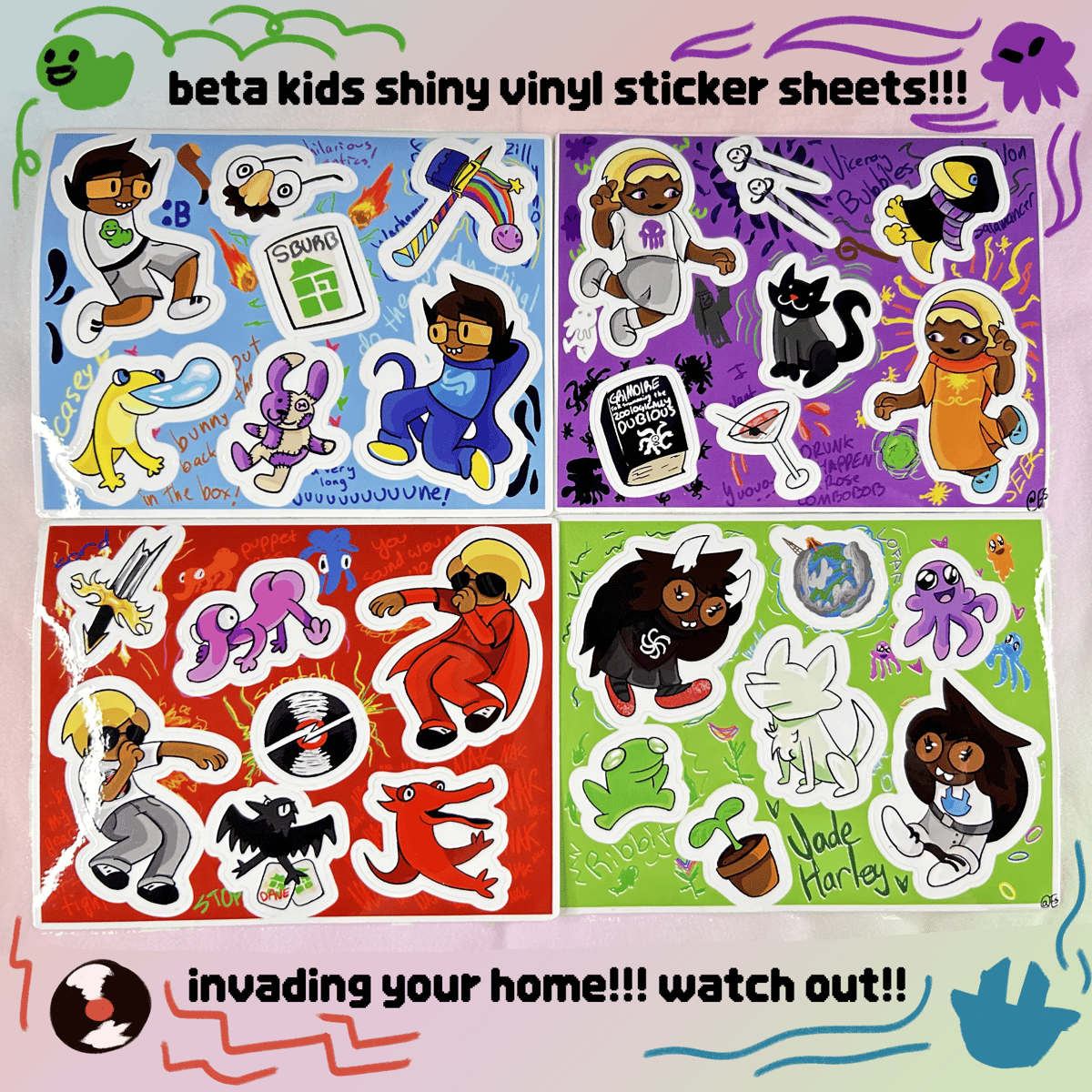 Beta Kids Vinyl Sticker Sheets | enderslime