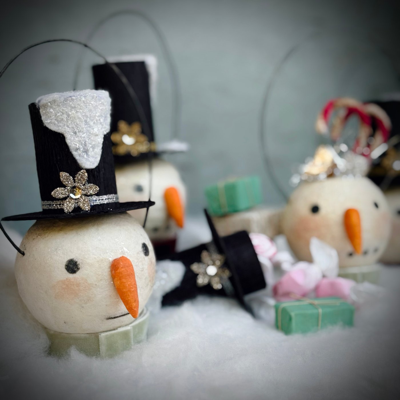 "Let's Make Snowman Candy Containers" Kit | Full Moon Wares
