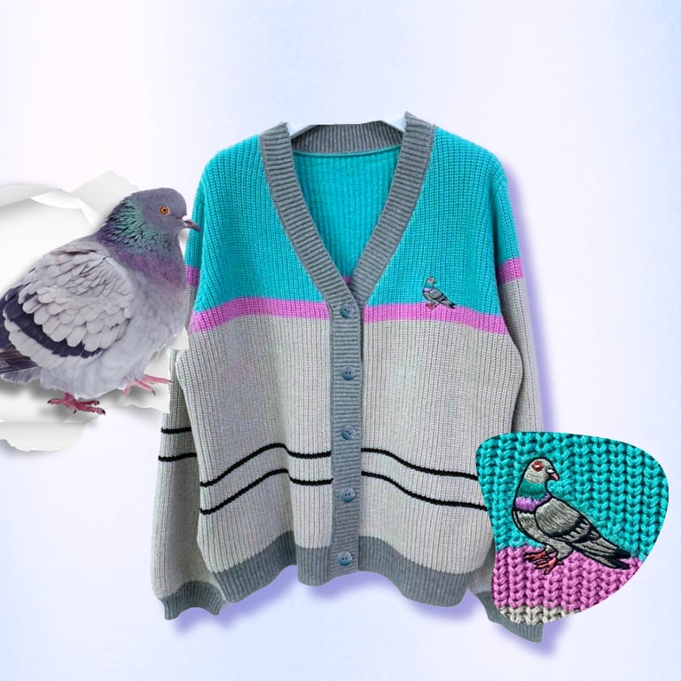 Pigeon Cardigan 100% cotton VAT/Tariff included PRE ORDER S-XL | Popinber