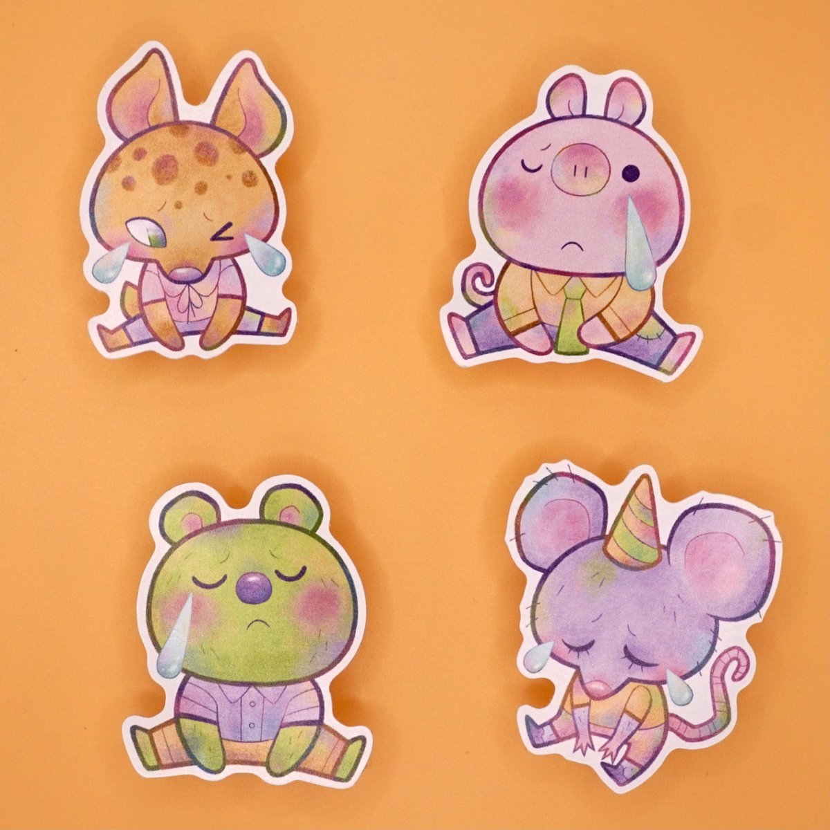 Cry baby Stickers - Eco Friendly Die Cut Stickers | Sleepy Worm Studio