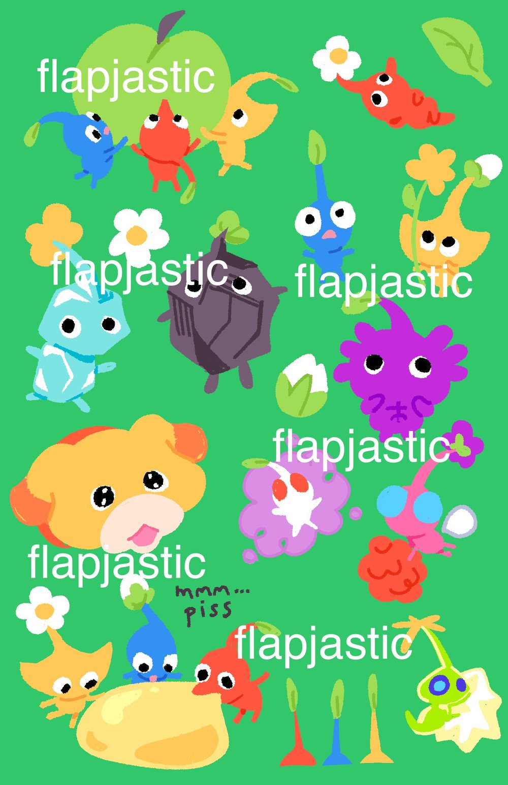 Pikmin Sticker sheet | flapjastic's online store