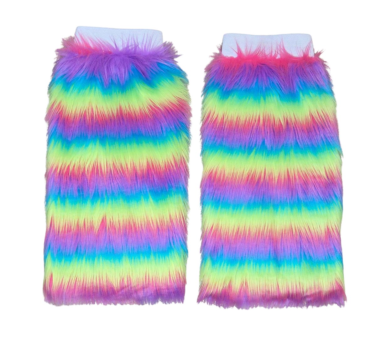 Atomic Laundry — Neon Rainbow Fluffy Legwarmers