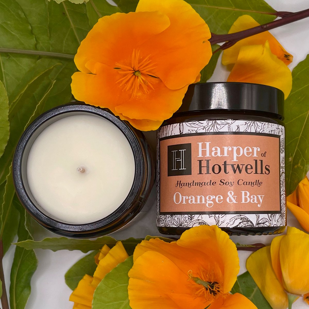 ORANGE AND BAY CANDLE JAR | Harper of Hotwells