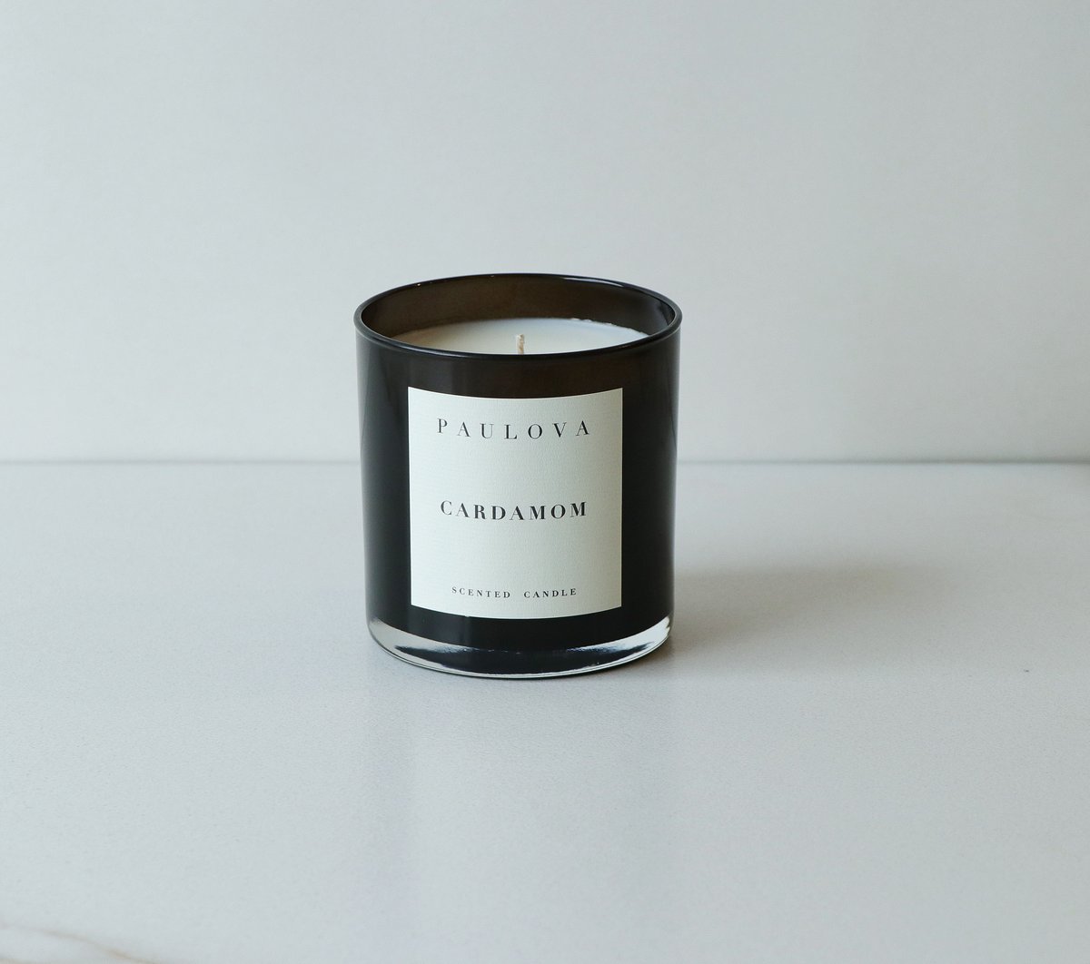 CARDAMOM candle, black glass | paulova