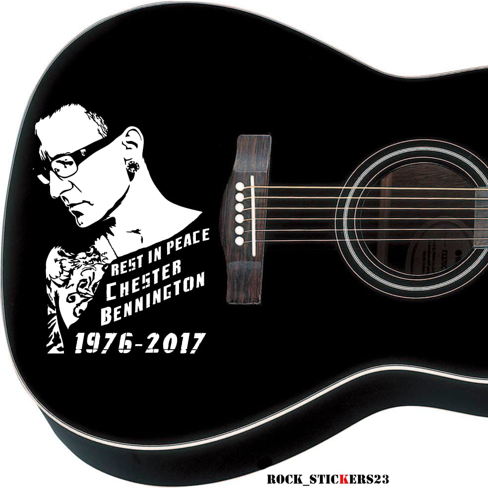 Chester Bennington vinyl stickers guitar, car, laptop Linkin Park decal ...