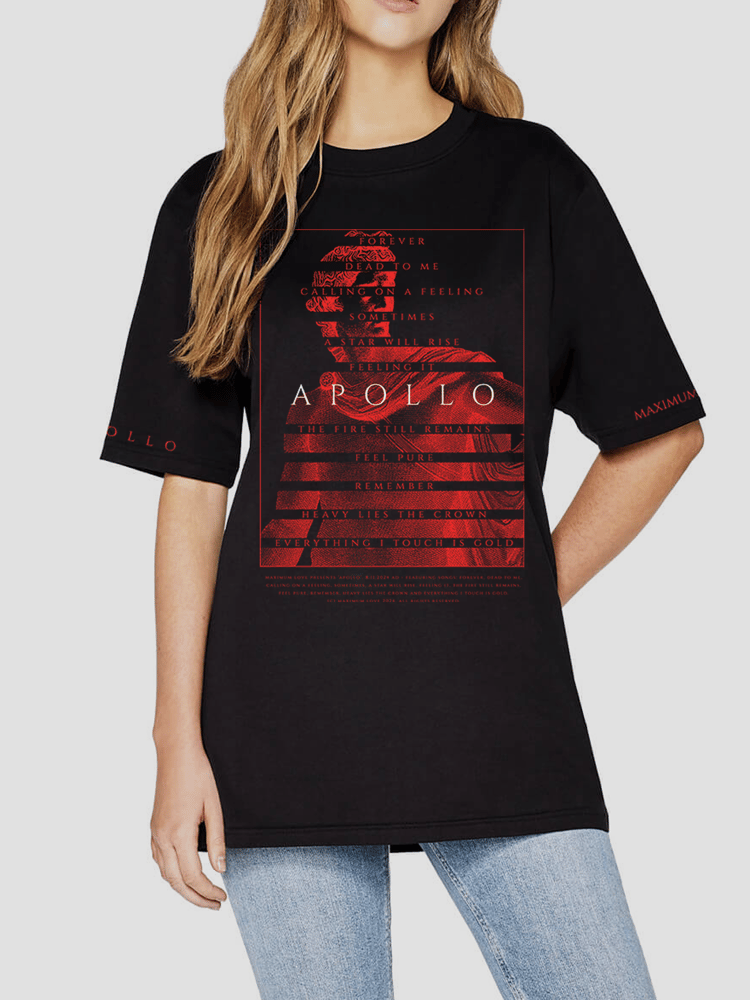 'APOLLO' Oversized Tee - Black | Maximum Love